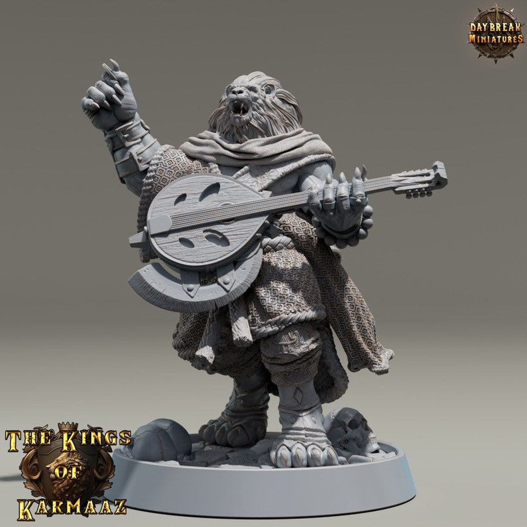 King Mordaunt 3D 5E Lionfolk Lion Kings of Karmaaz Pathfinder Resin ...