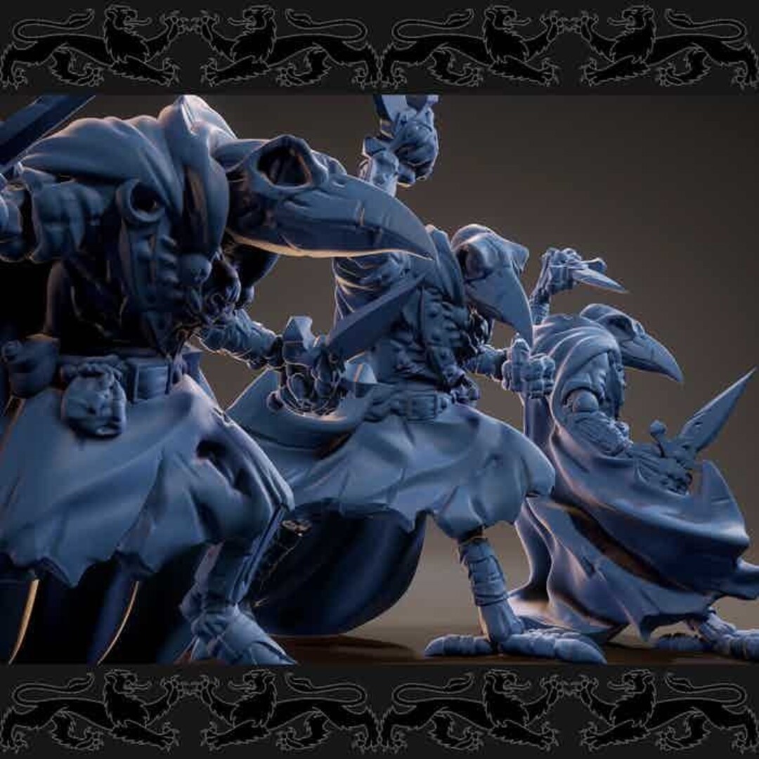 Undead Ravenfolk Aarakocra Resin Miniature Dnd - Etsy