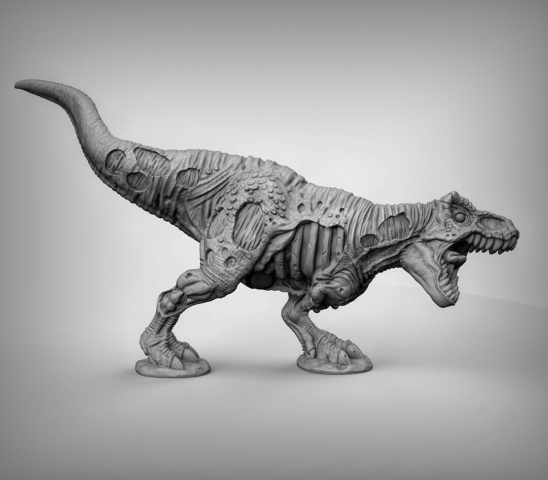Undead Tyrannosaurus Dungeons and Dragons, D&D Miniature, Gaming Model ...