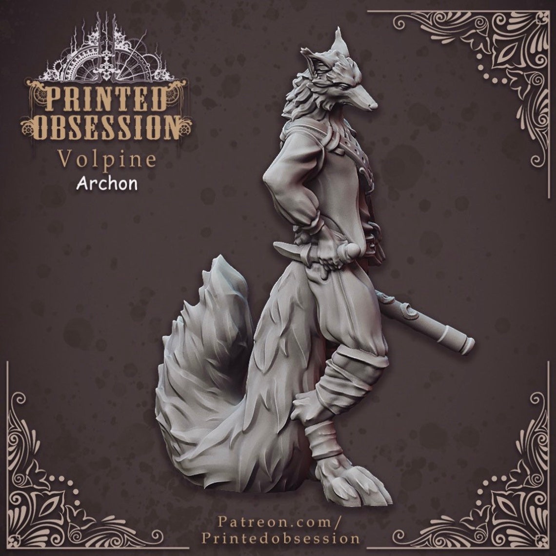 Kitsune Vulpine Foxfolk Resin Miniature Dnd Miniatures - Etsy