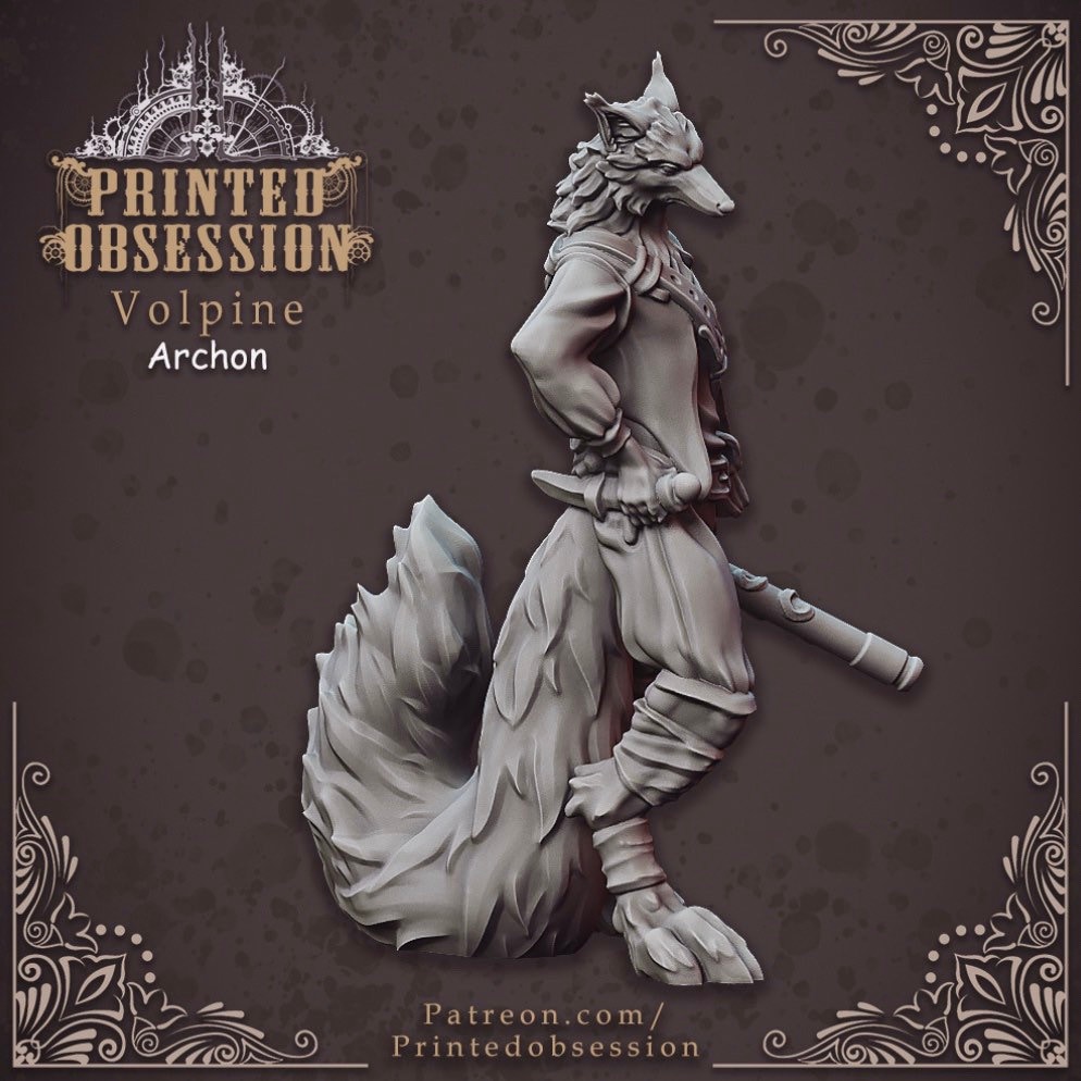 Kitsune Vulpine Foxfolk Resin Miniature Dnd Miniatures - Etsy