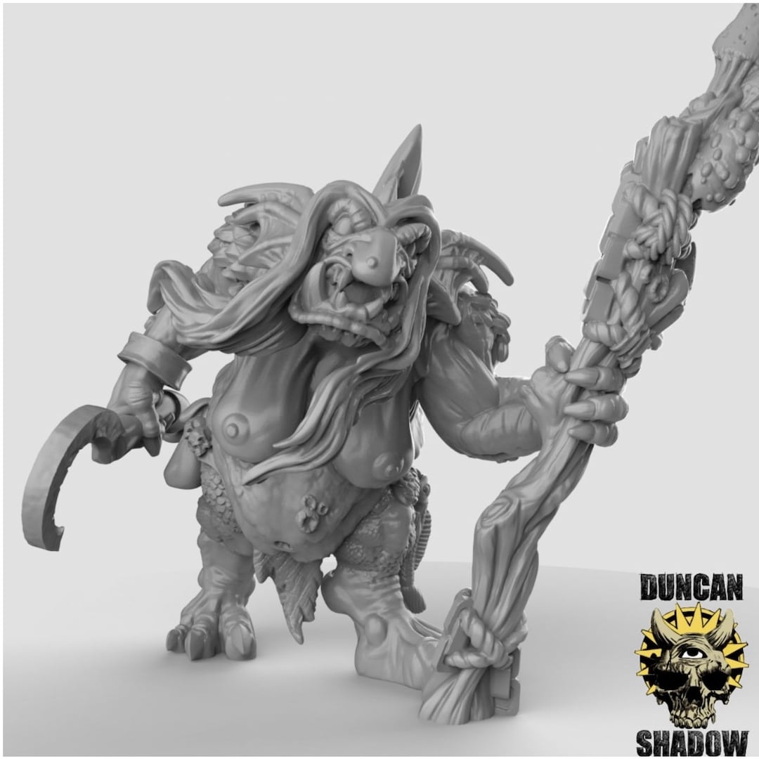 Troll Shaman Matriarch 72mm Resin Miniature Dnd - Etsy