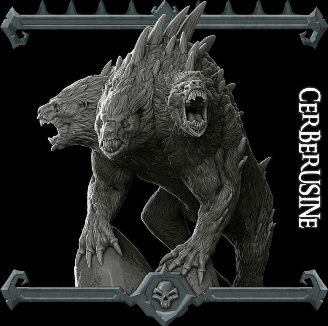 Cerberus Dungeons and Dragons, D&D Miniature, Gaming Model, Gifts for ...