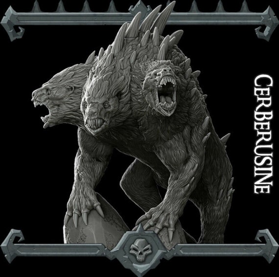 Cerberus Puppy Dog Familiar DnD Painted Miniatures RPG Miniatures Toys ...