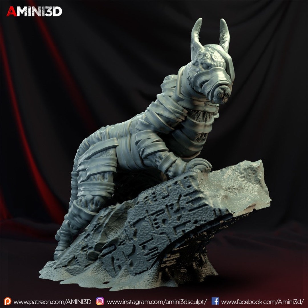 Mummy Dog Dungeons and Dragons D&D Miniature Gaming Model - Etsy