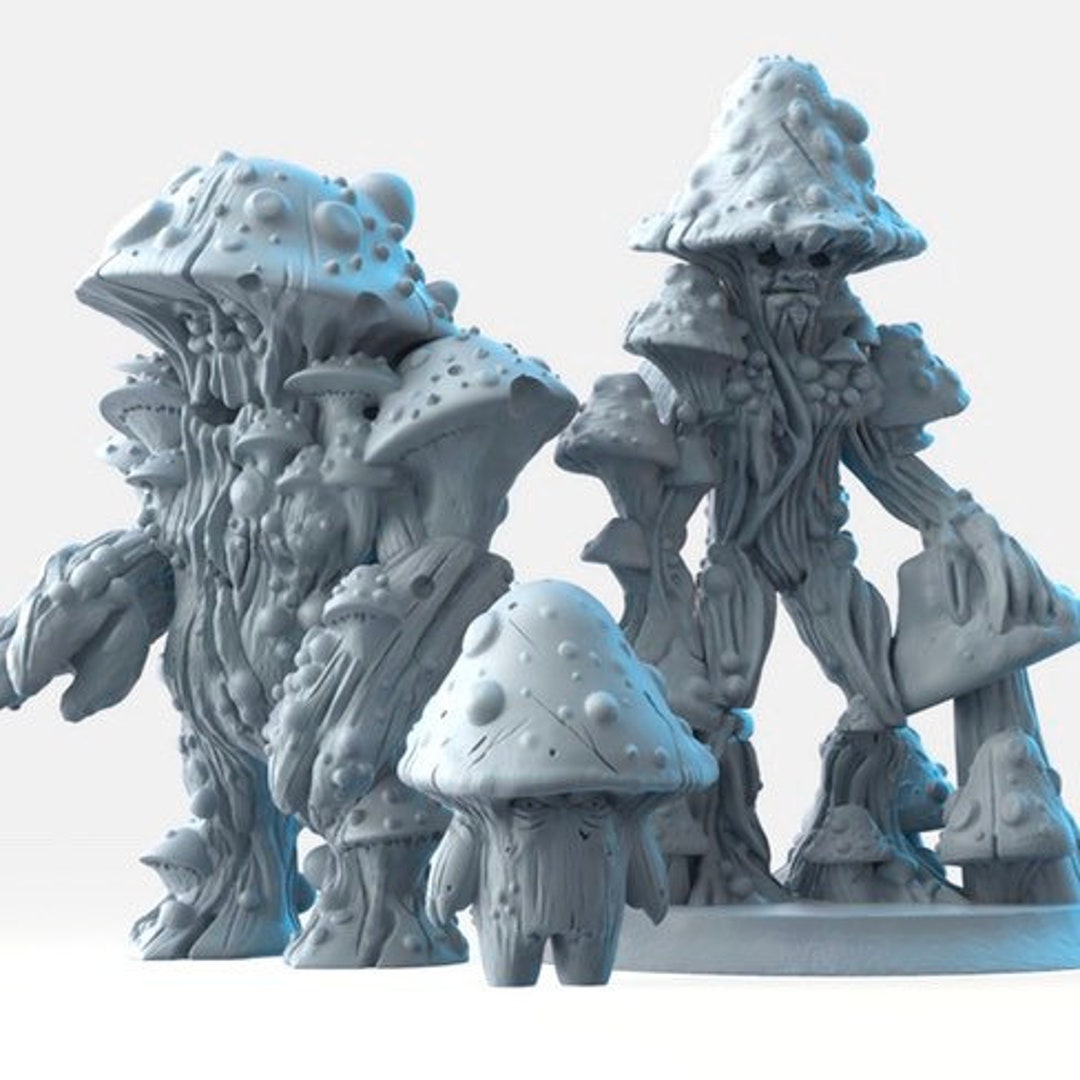 Mushroom People Set Dungeons and Dragons, D&D Miniature, Gaming Model ...