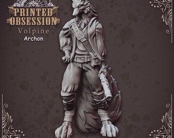 Sunny Wizard Kitsune Female 32mm 28mm Miniatures for - Etsy