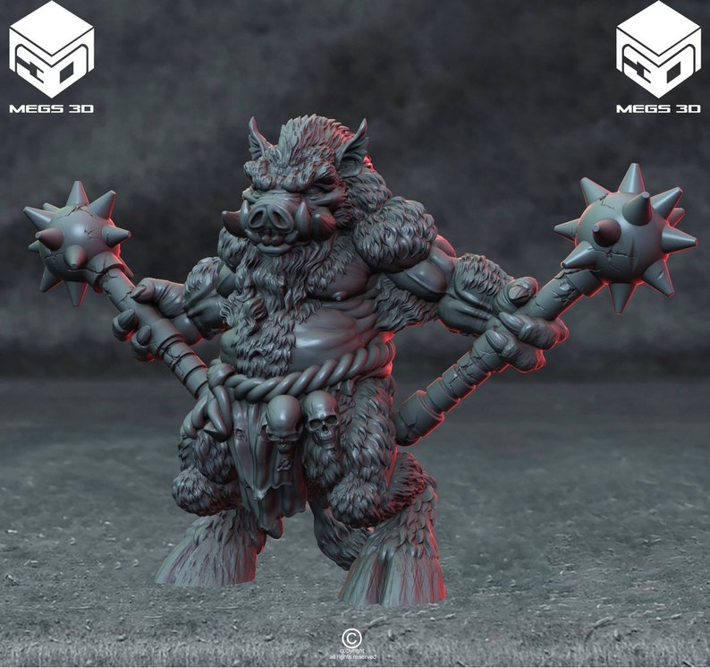 Wereboar Resin Miniature Dnd Miniatures Dungeons & - Etsy