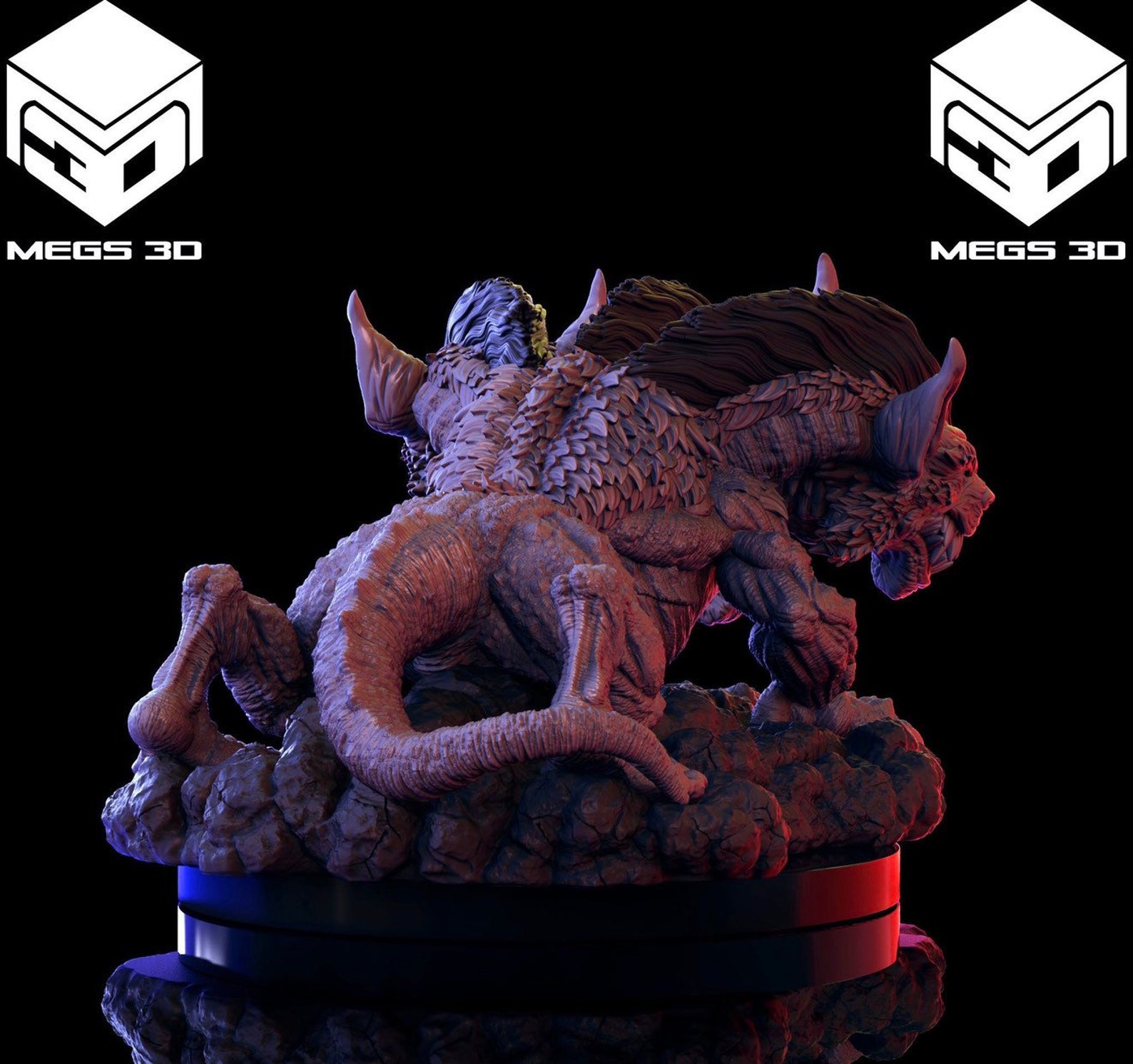 Cerberus Three Heads Resin Miniature Dnd Miniatures - Etsy