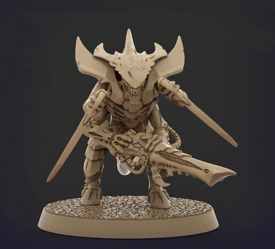 Bug Warrior With Rifle 50mm Base Terminid Starcraft Dnd RPG Hero ...