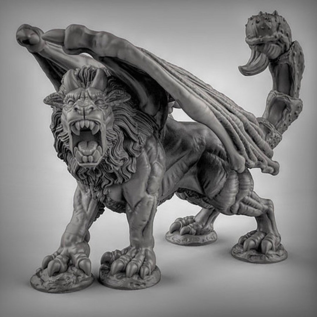 Manticore Resin Miniature Dnd Miniatures Dungeons & - Etsy