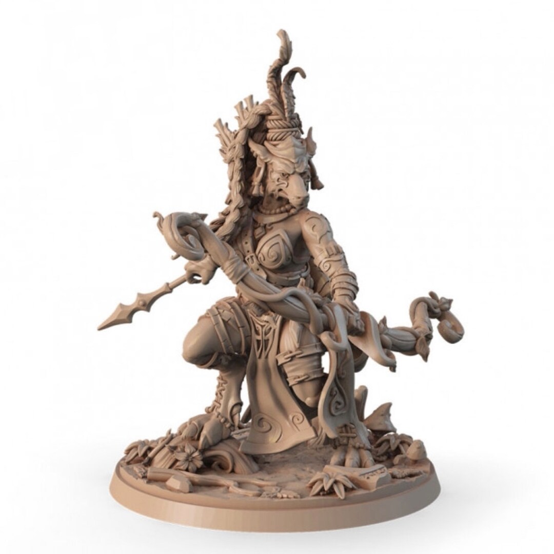 Wolfen Vestal Huntress Dungeons and Dragons, D&D Miniature, Gaming ...