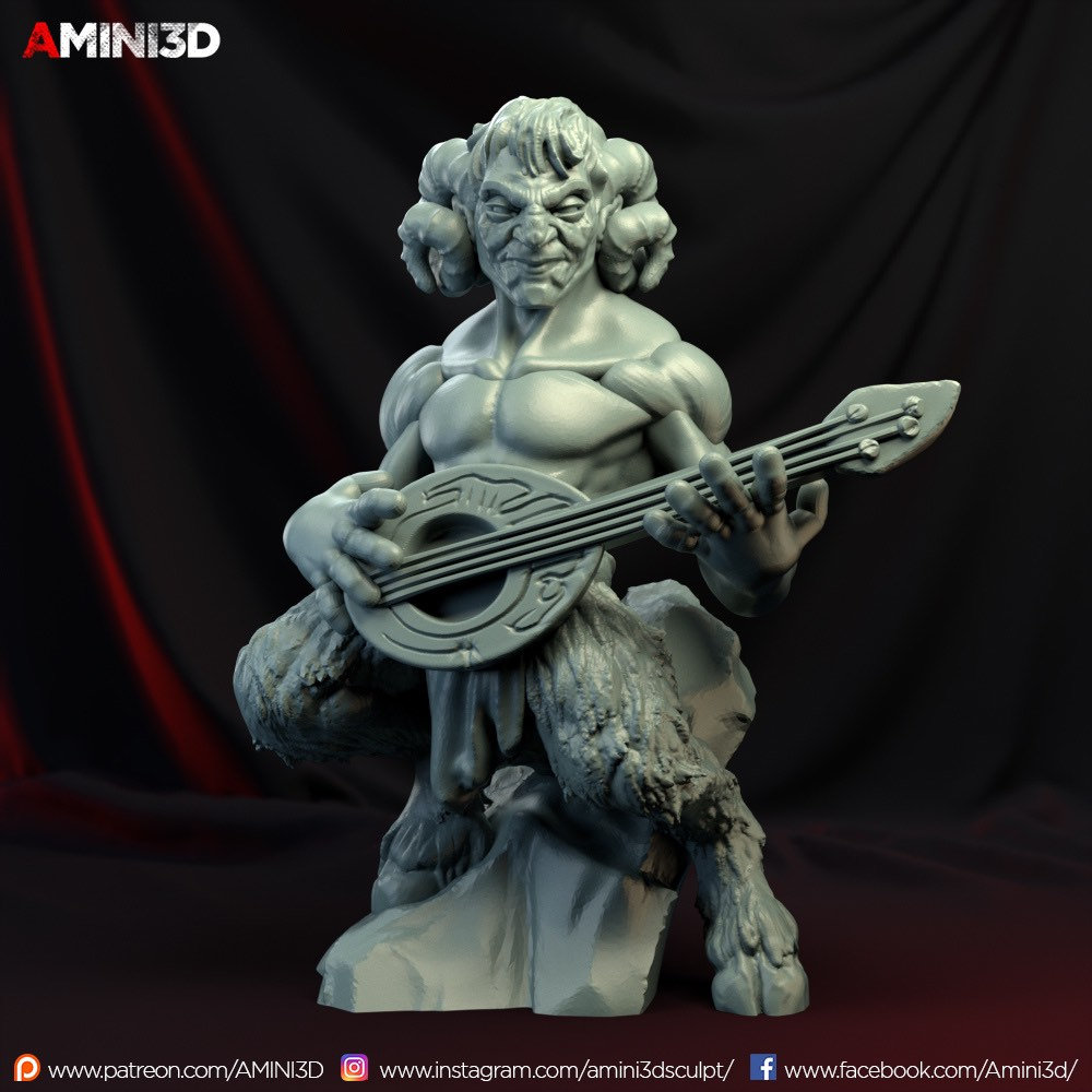 Satyr Bard Dungeons and Dragons, D&D Miniature, Gaming Model, Gifts for ...