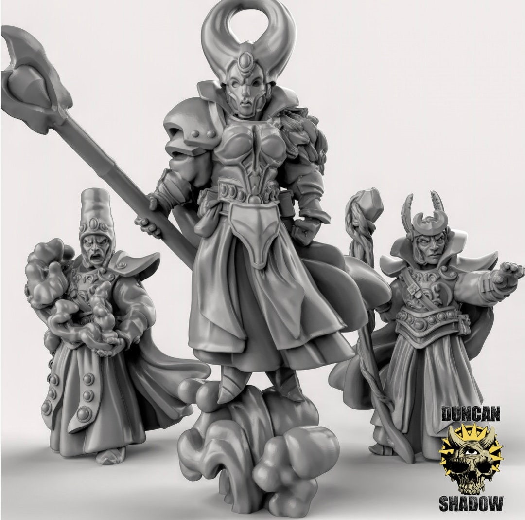 Elf Mages Dungeons and Dragons D&D Miniature Gaming Model - Etsy