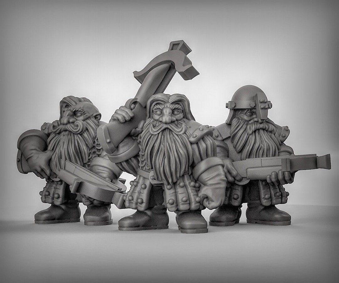 Dwarf Crossbowmen Resin Miniature Dnd Miniatures Dungeons & Dragons ...