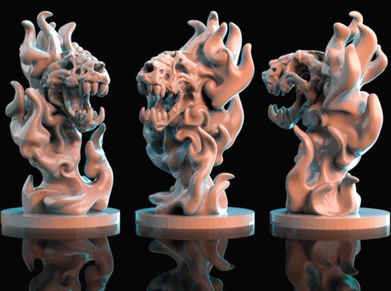 Toys DnD Miniatures Tabletop Miniatures Knight Flaming Sword Pathfinder ...