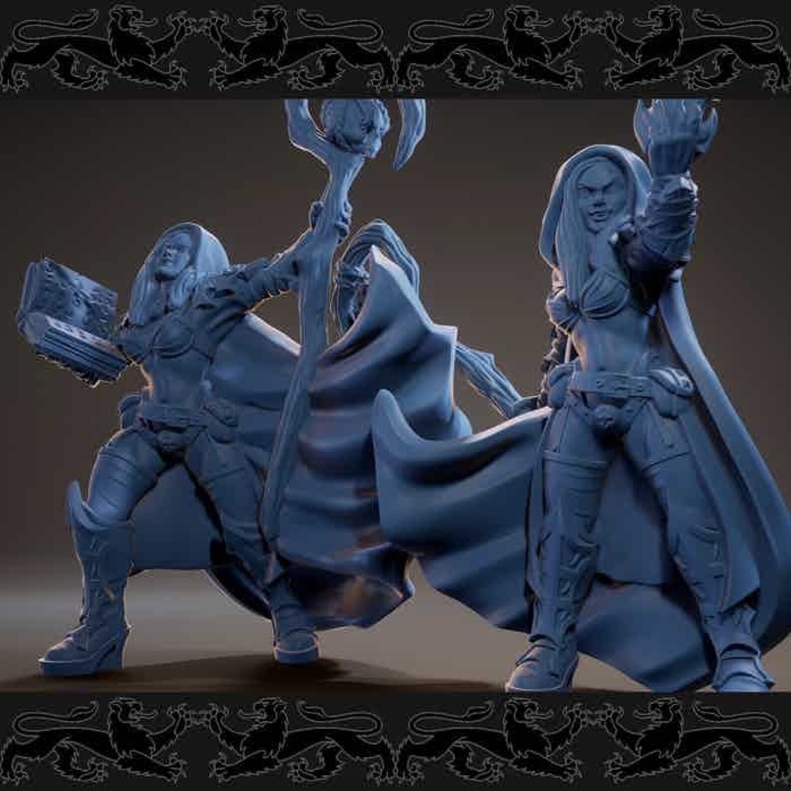 Necromancer Female Resin Miniature Dnd Miniatures - Etsy