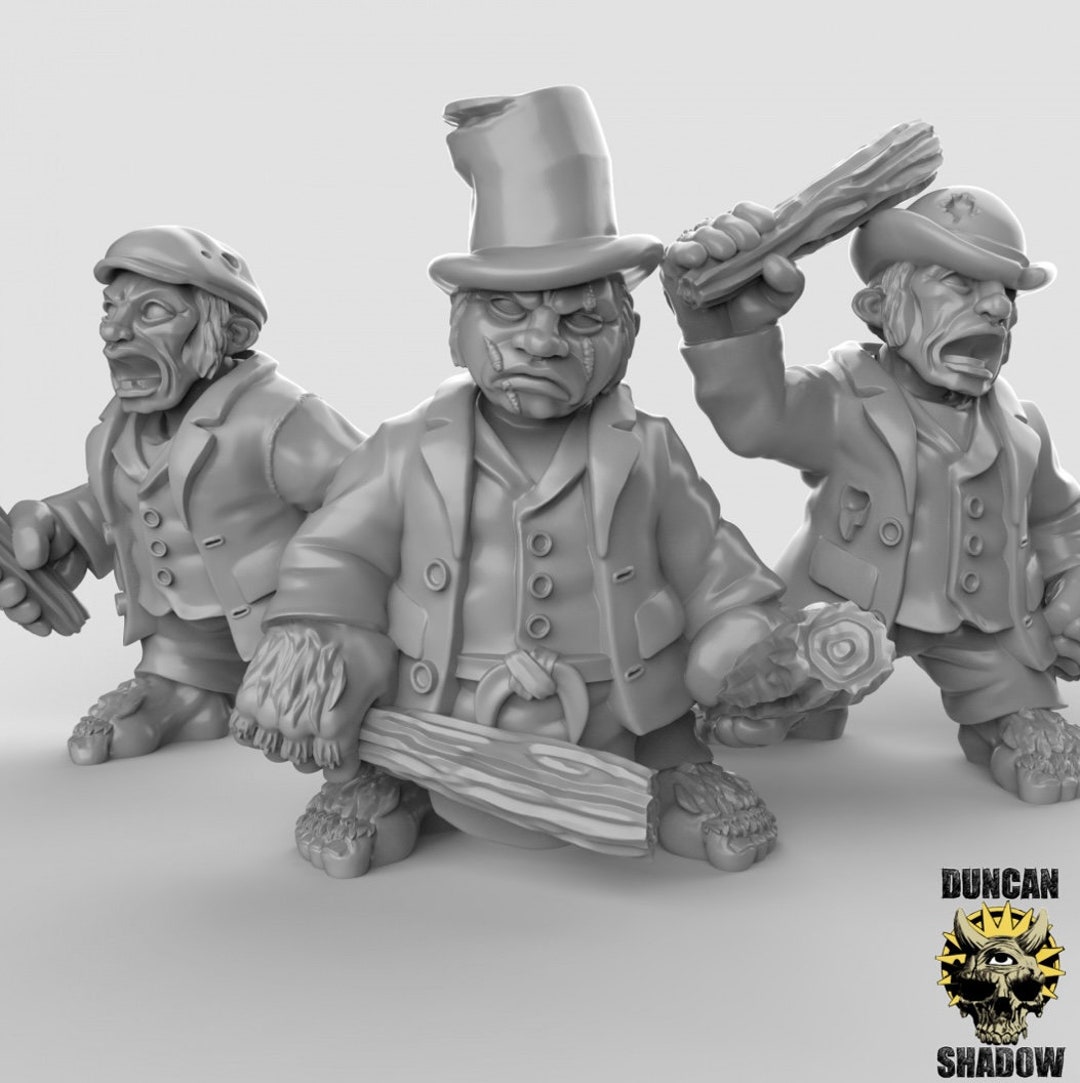 Halfling Rabble With Clubs Mob Resin Miniature Dnd - Etsy