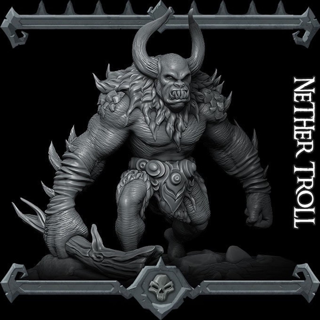 Nether Troll 56mm Resin Miniature D&D Dungeons and - Etsy