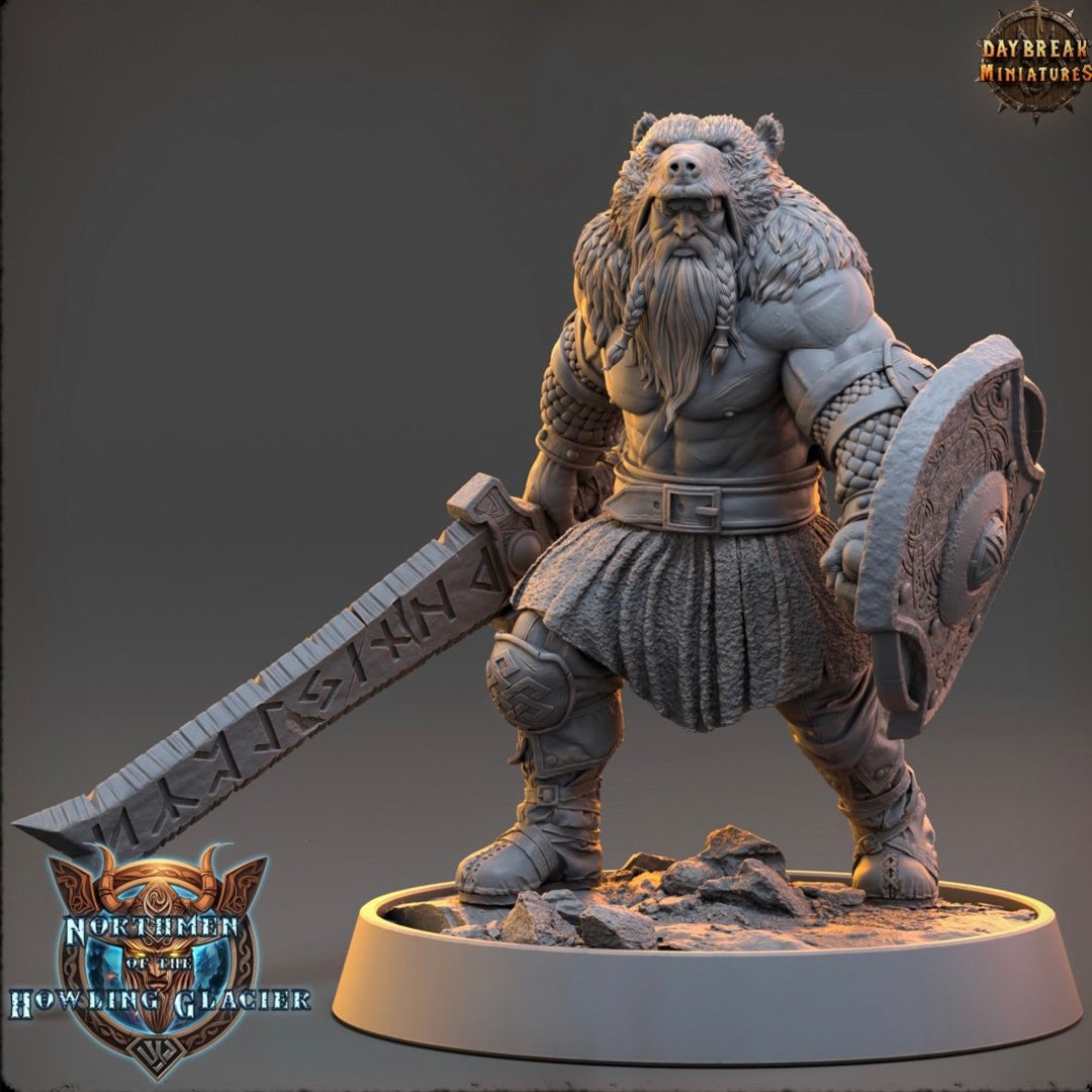 Magnar Runeblade Northmen of the Howling Glacier Resin Dnd Miniatures ...