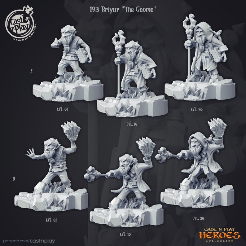 Briyur Gnome Resin Miniature Dnd Miniatures Dungeons & - Etsy