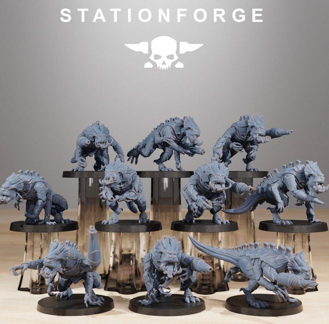 Xenarid Infantry Modular Sci-fi Troops, Zerg RPG Miniature Model ...