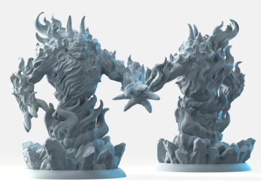 Fire Elemental 56mm Dungeons and Dragons, D&D Miniature, Gaming Model ...