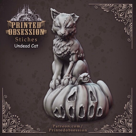 Stiches Undead Cat Resin Miniature Dnd Miniatures | Etsy