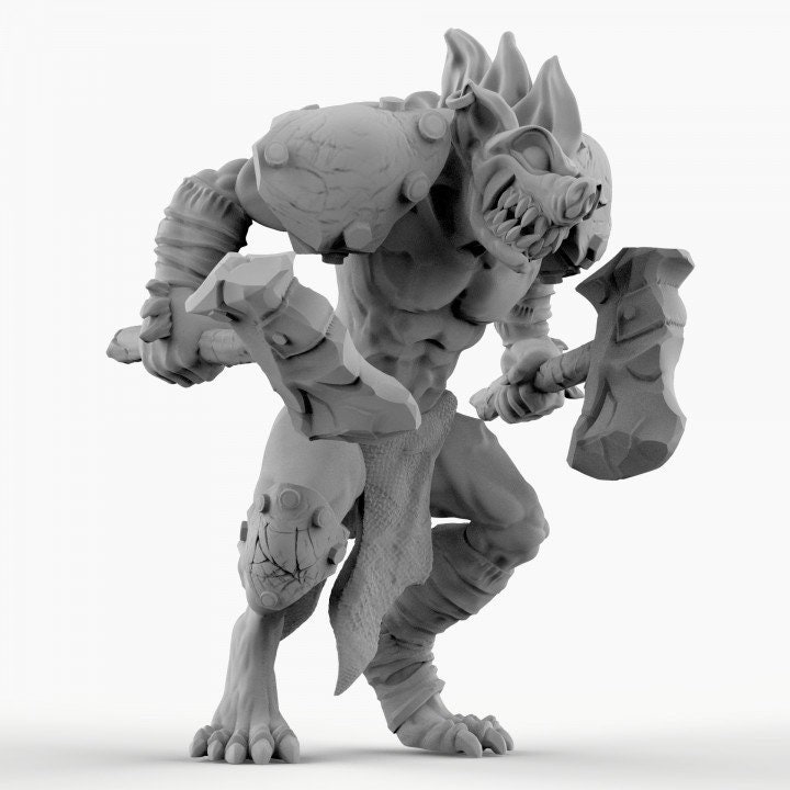 Gnoll Warrior Resin Miniature Dnd Miniatures Dungeons And Etsy