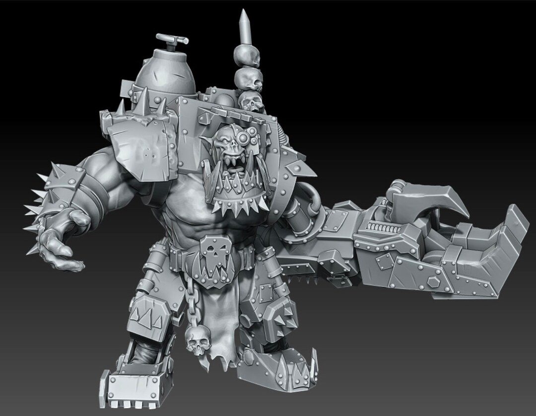 Ork Boss Orc Orcs Orks, Space Marine, Unofficial Proxy 40K Warhammer, D ...
