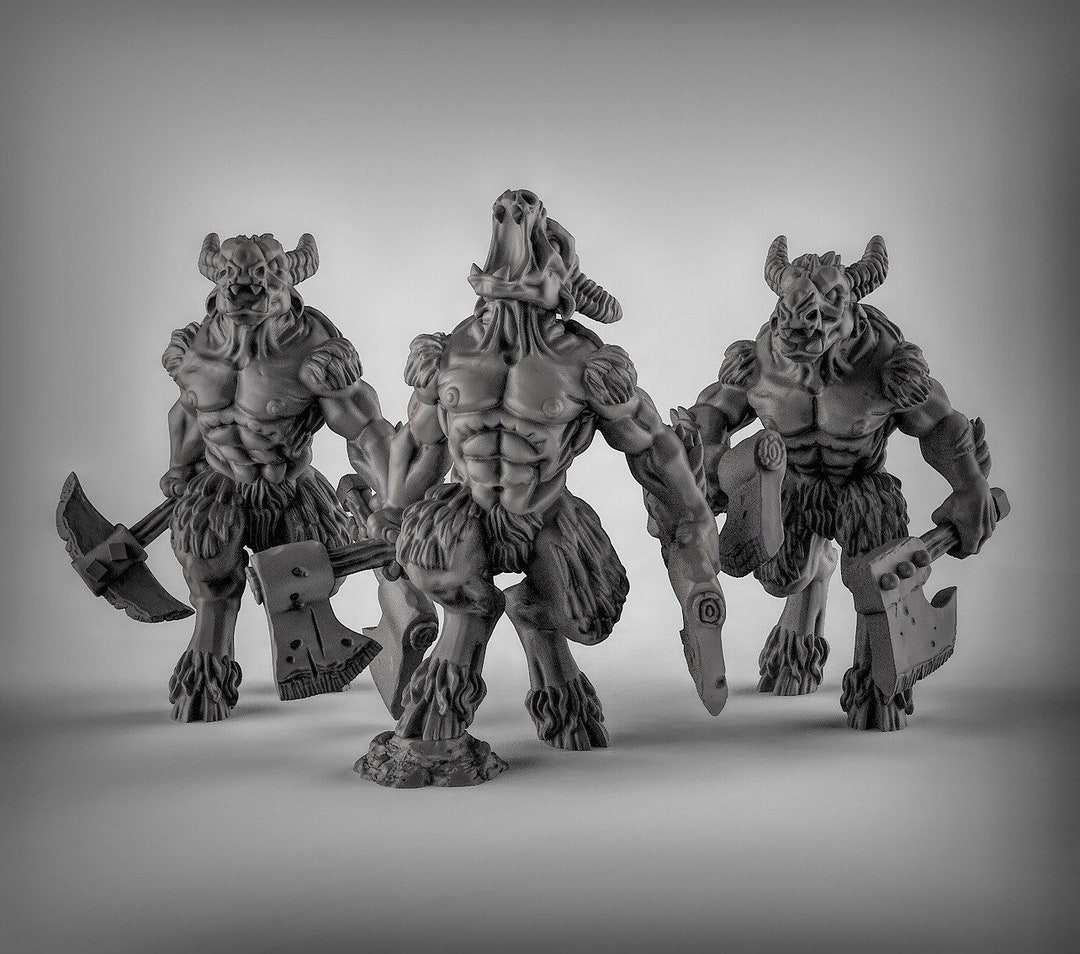 Beastmen Resin Miniature Dnd Miniatures Dungeons & - Etsy
