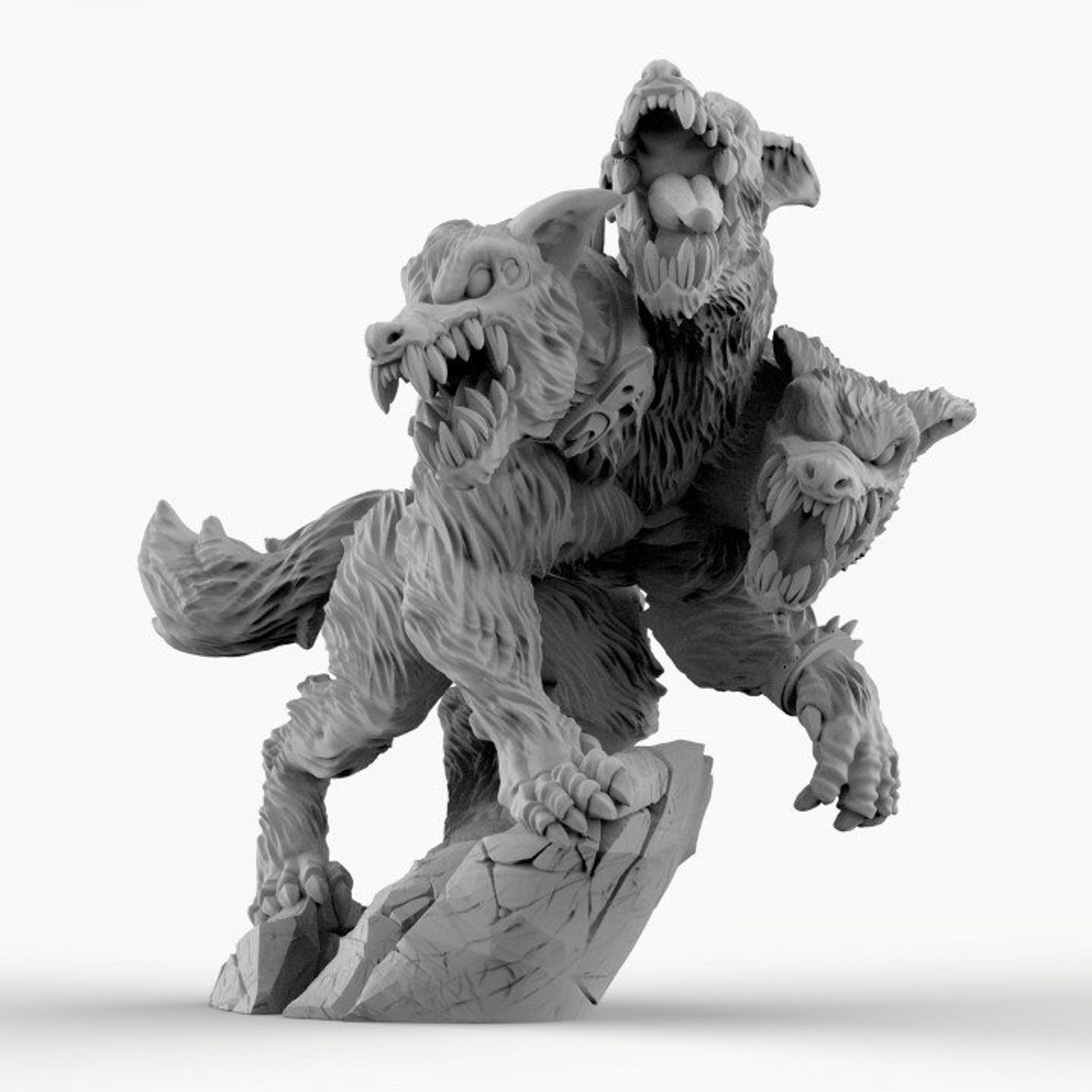 Cerberus Resin Miniature Dnd Miniatures Dungeons & | Etsy