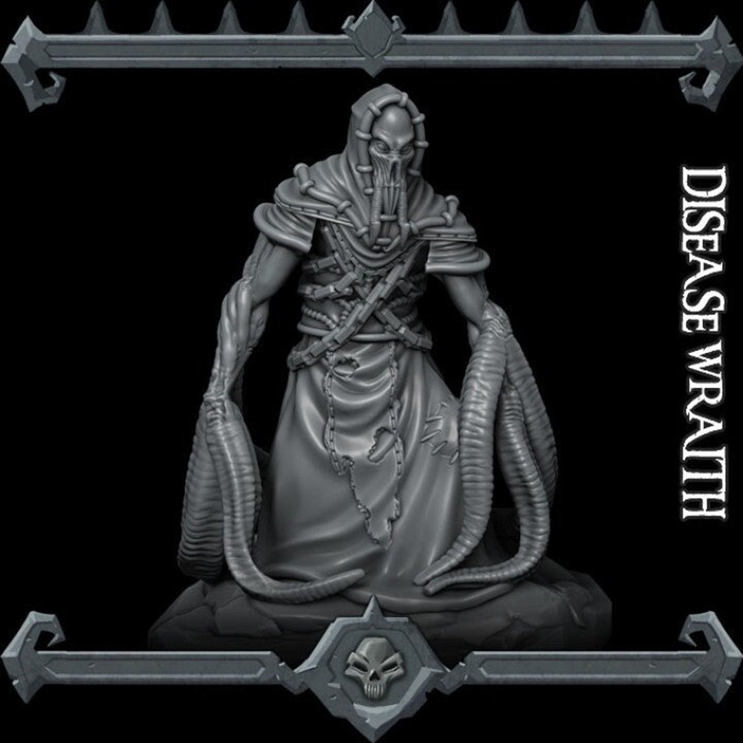 Disease Wraith Dungeons and Dragons Miniature, D&D Dnd Mini, Fantasy 5E ...