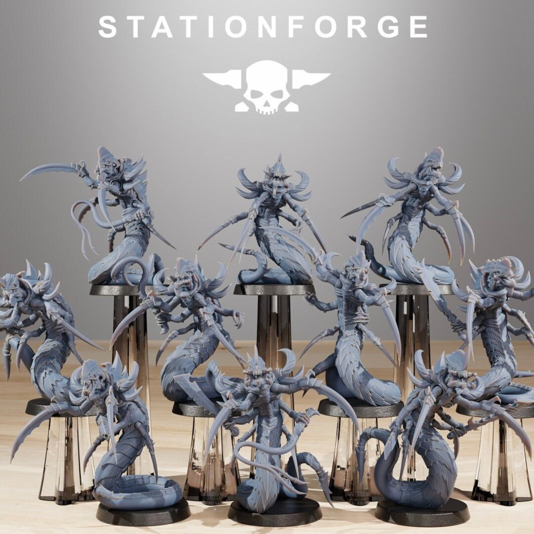 Xenarid Serpants Modular Sci-fi Troops, Zerg RPG Miniature Model ...