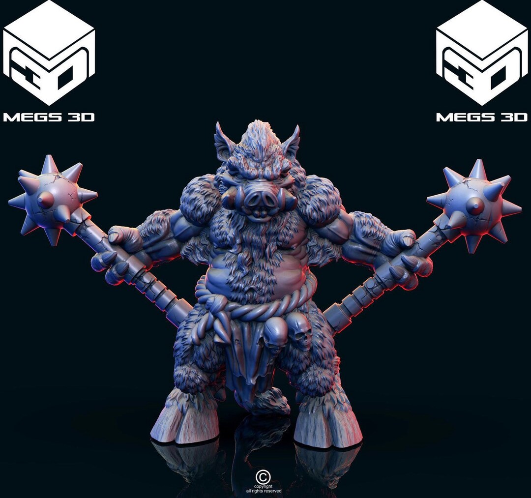 Wereboar Resin Miniature Dnd Miniatures Dungeons & Dragons Miniatures ...