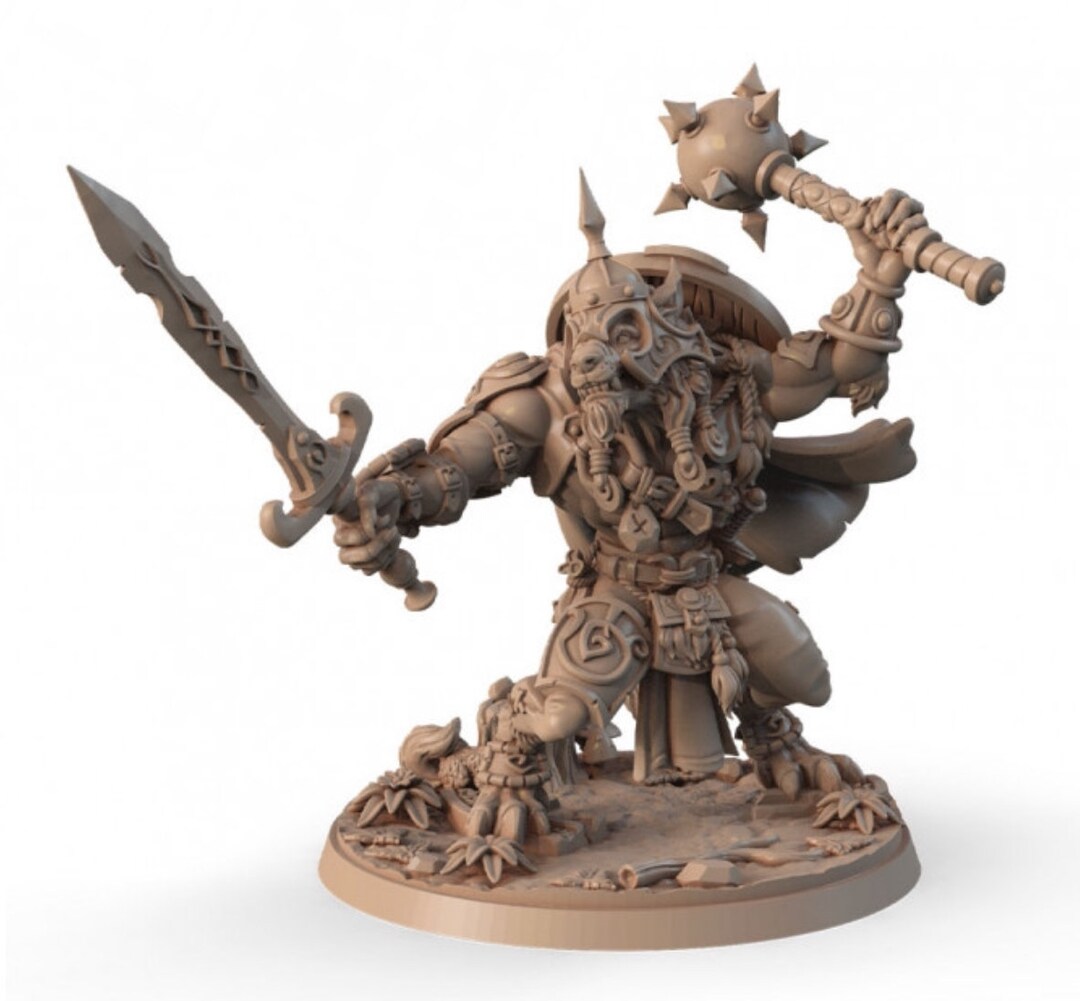 Wolfen Warrior With Mace Dungeons and Dragons, D&D Miniature, Gaming ...