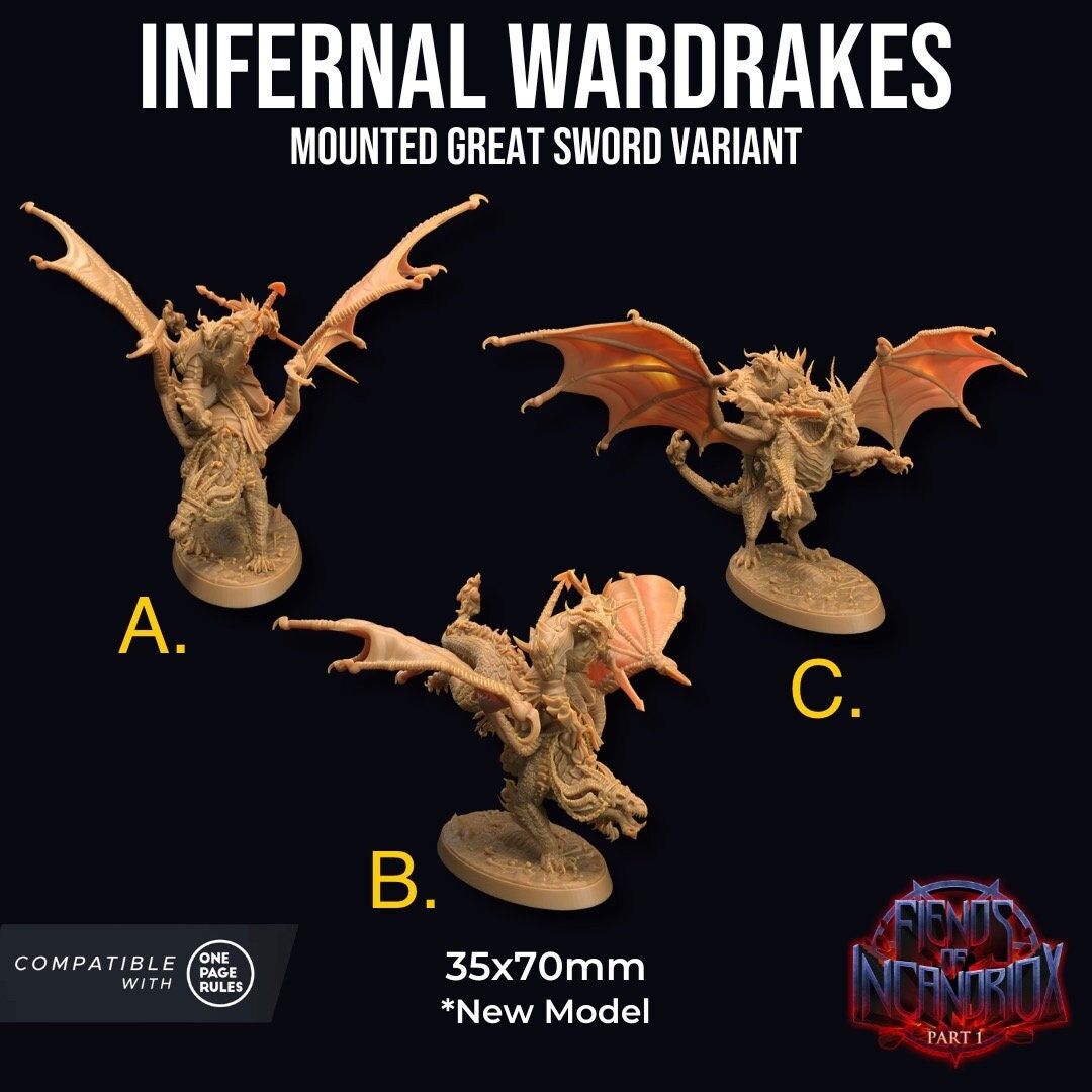 Infernal Wardrakes swords Dragonborn Riders Drakoth - Etsy