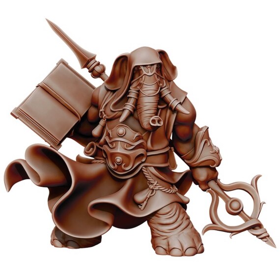 Loxodon Cleric Elephant Resin Miniature Dnd Miniatures Etsy 