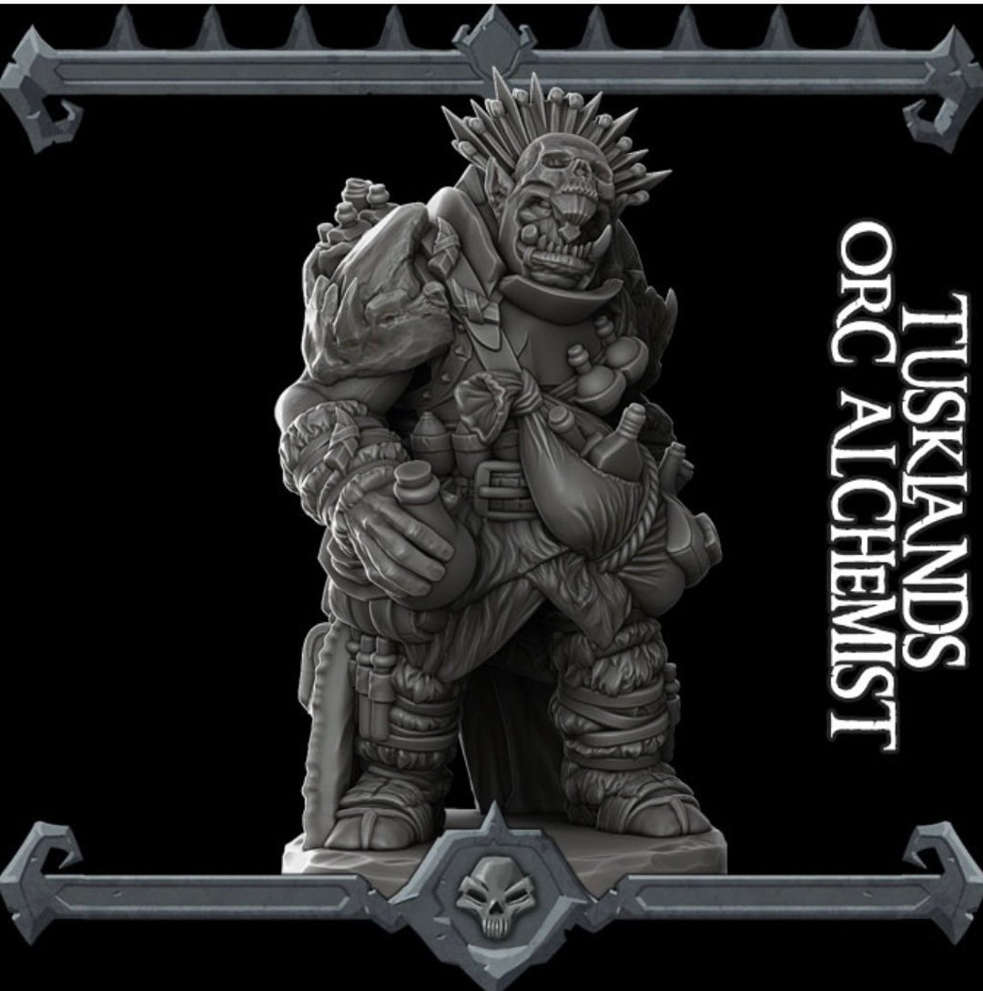 Orc Alchemist Tuskland Resin Miniature Dnd Miniatures - Etsy