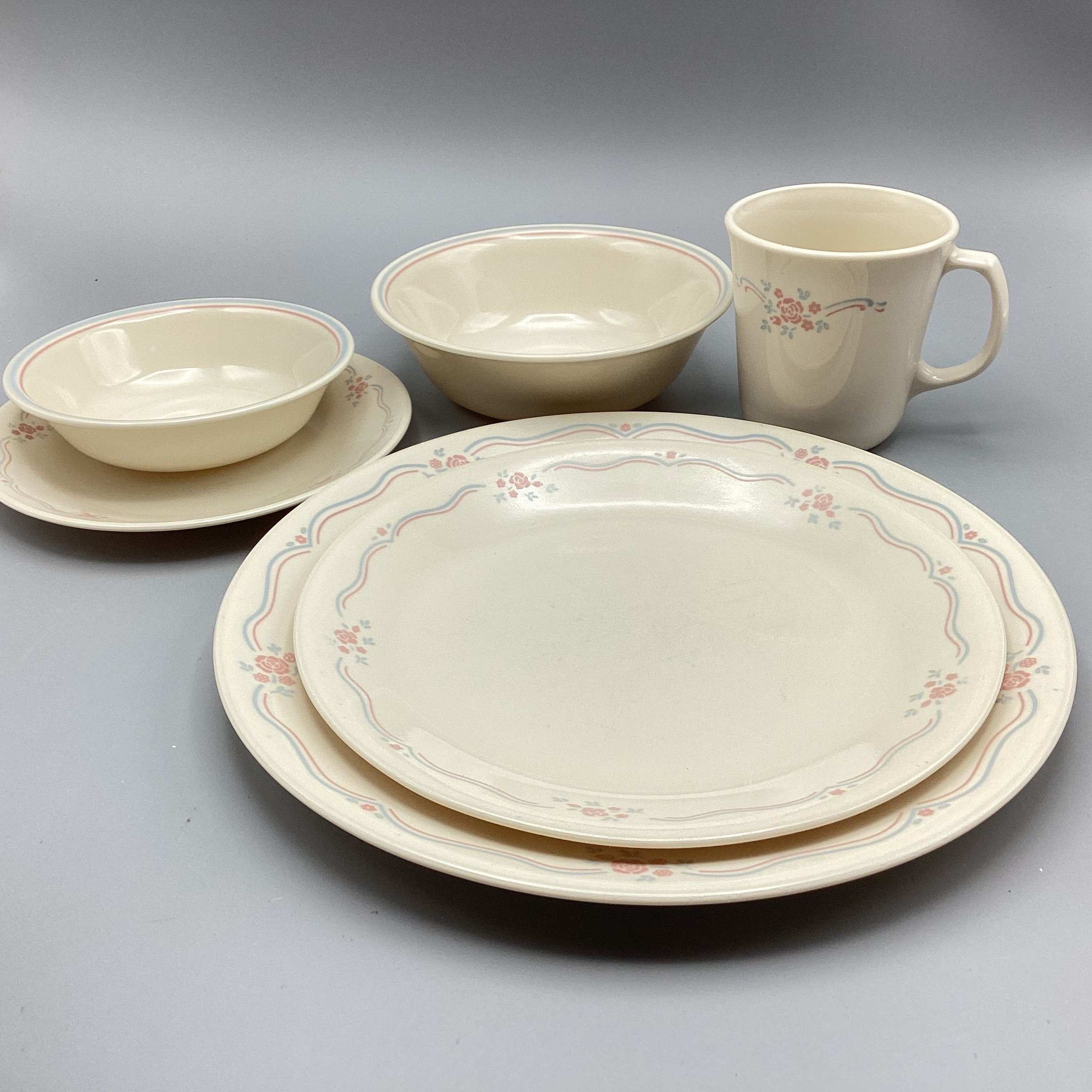 Vintage Corelle 24-piece Dinnerware Set * "english Breakfast" - Etsy