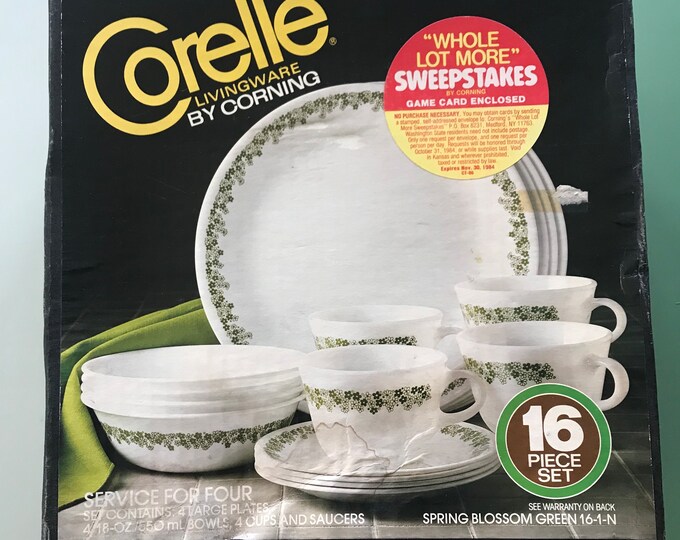 Vintage New in Box Corelle 16-piece Dinnerware Set * "spring Blossom ...