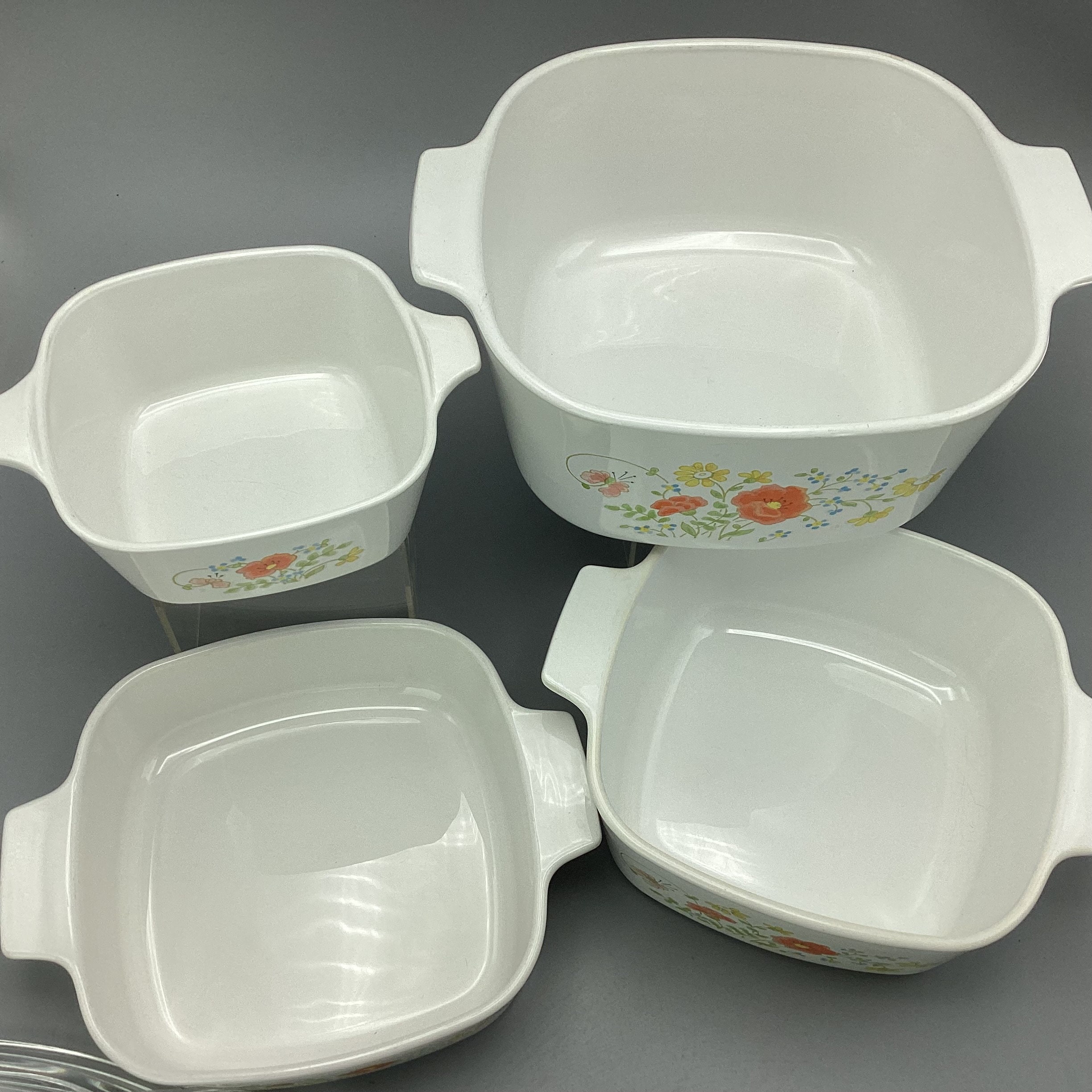 Vintage Corning “wildflower” Casserole Set of 4 With Lids - Etsy