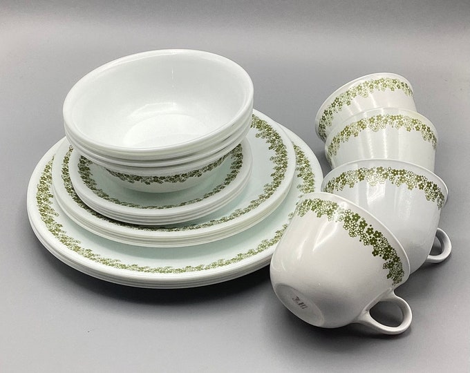 Vintage Corelle 20-piece Dinnerware Set * "spring Blossom" - Etsy