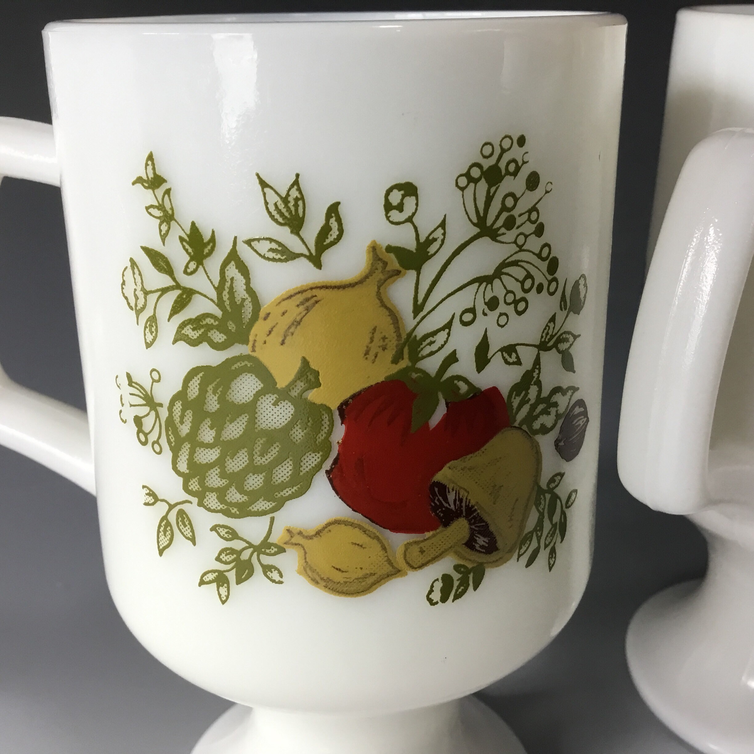 Milk Glass Pedestal Mugs * Spice O’ Life Compatible *set of 2 - Etsy