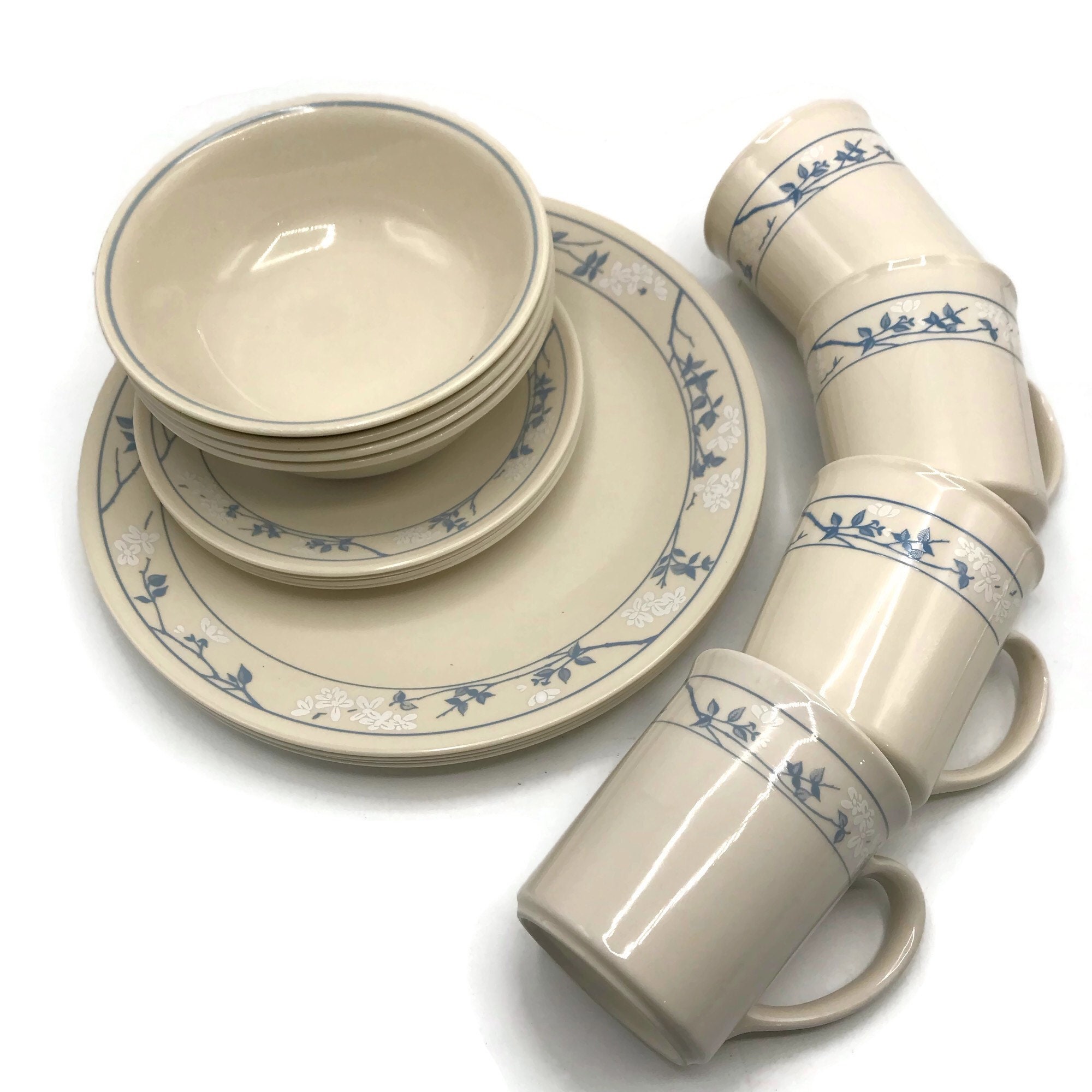 Vintage Corelle 16-piece Dinnerware Set first of Spring - Etsy