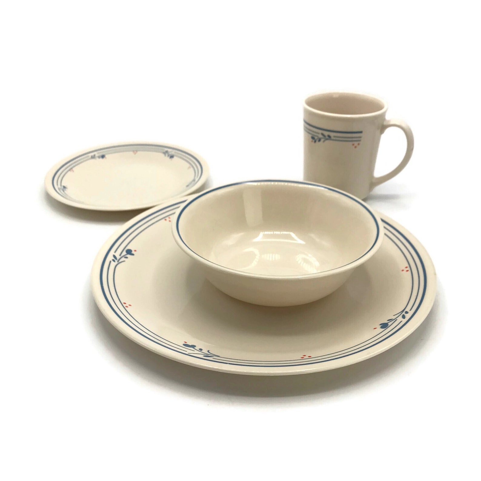 Vintage Corelle 16-piece Dinnerware Set * "country Violet" - Etsy