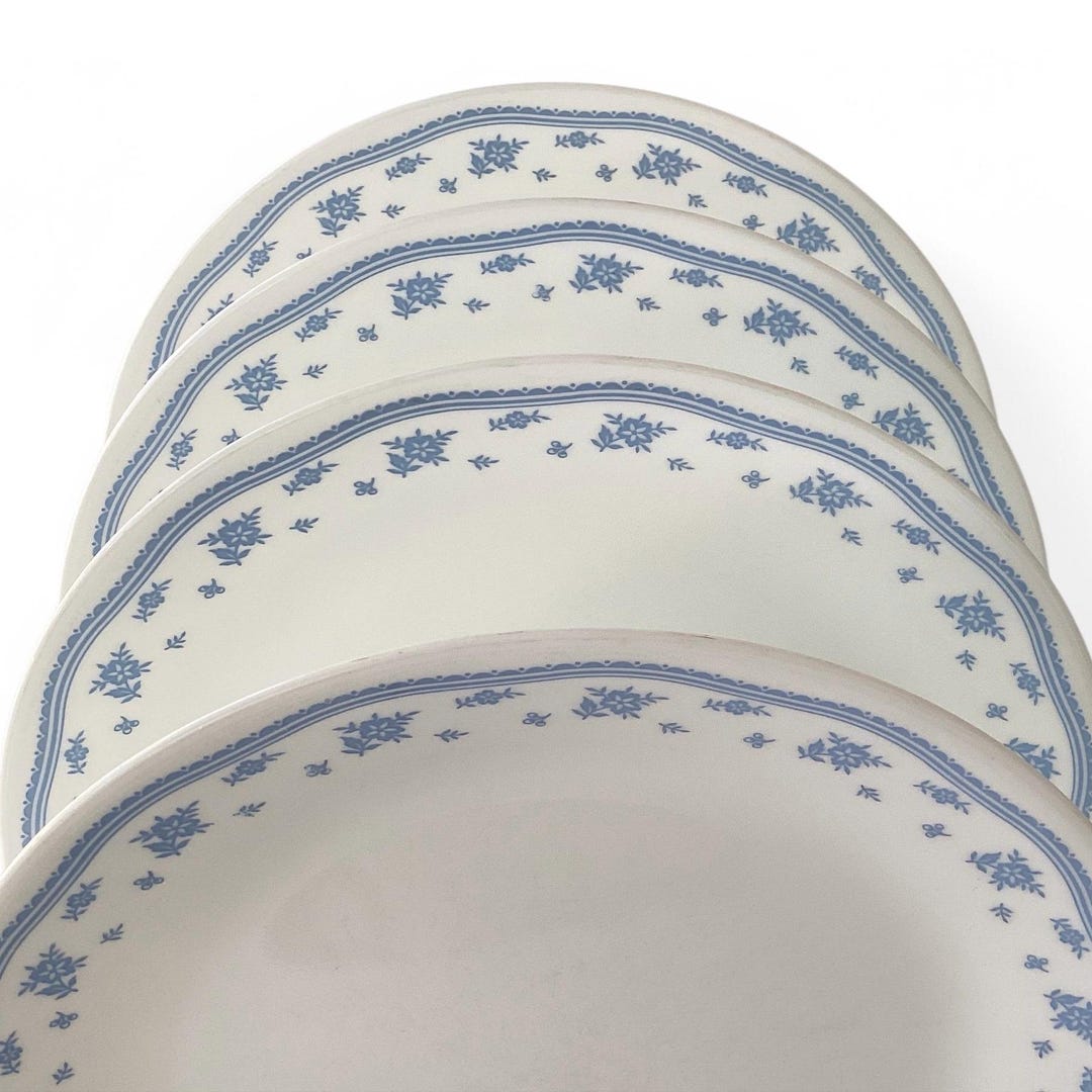 10-1/4" Corelle "morning Blue" Dinner Plate Set of 4 - Etsy