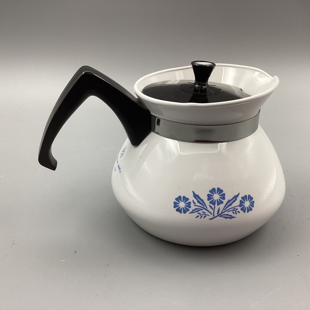 3 Cup Vintage Corning 'cornflower Blue' Tea Pot - Etsy