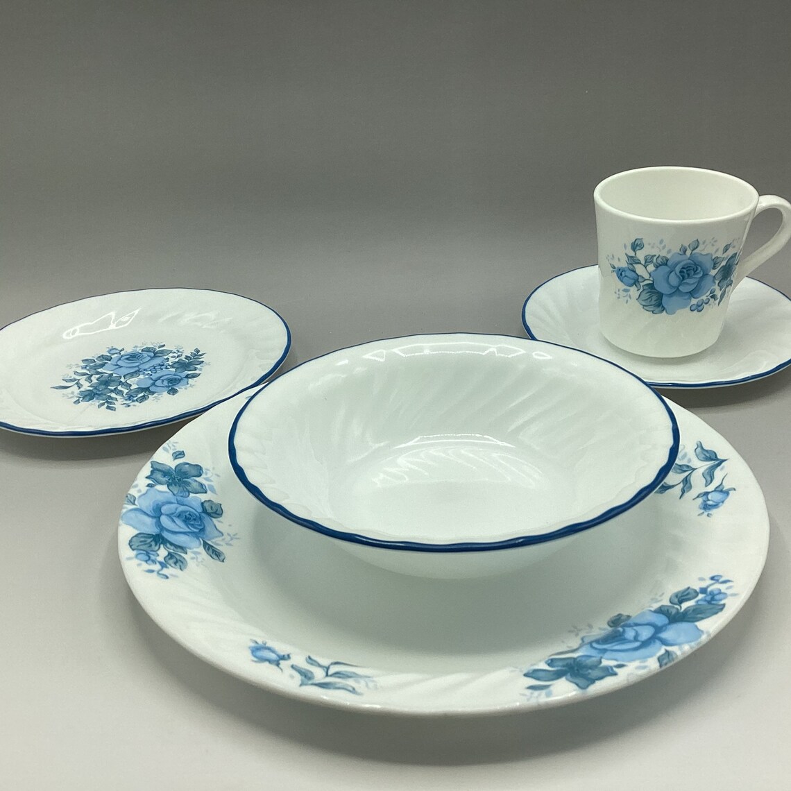Corelle blue Velvet 20-piece Dinnerware Set - Etsy