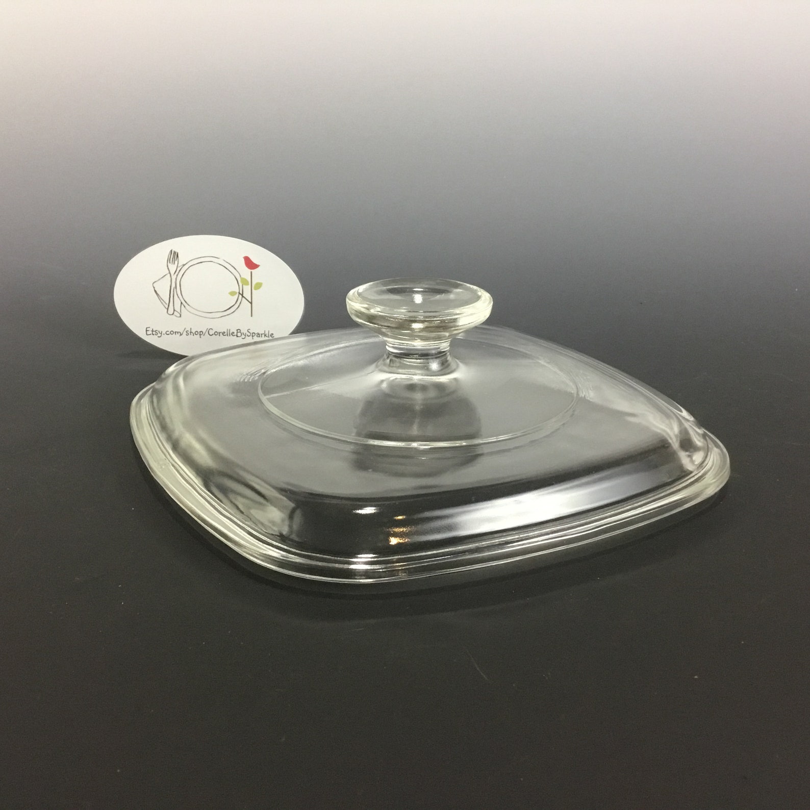 Pyrex 7” Replacement Lid for Corning 1 Quart or 1-1/2 Quart Square ...